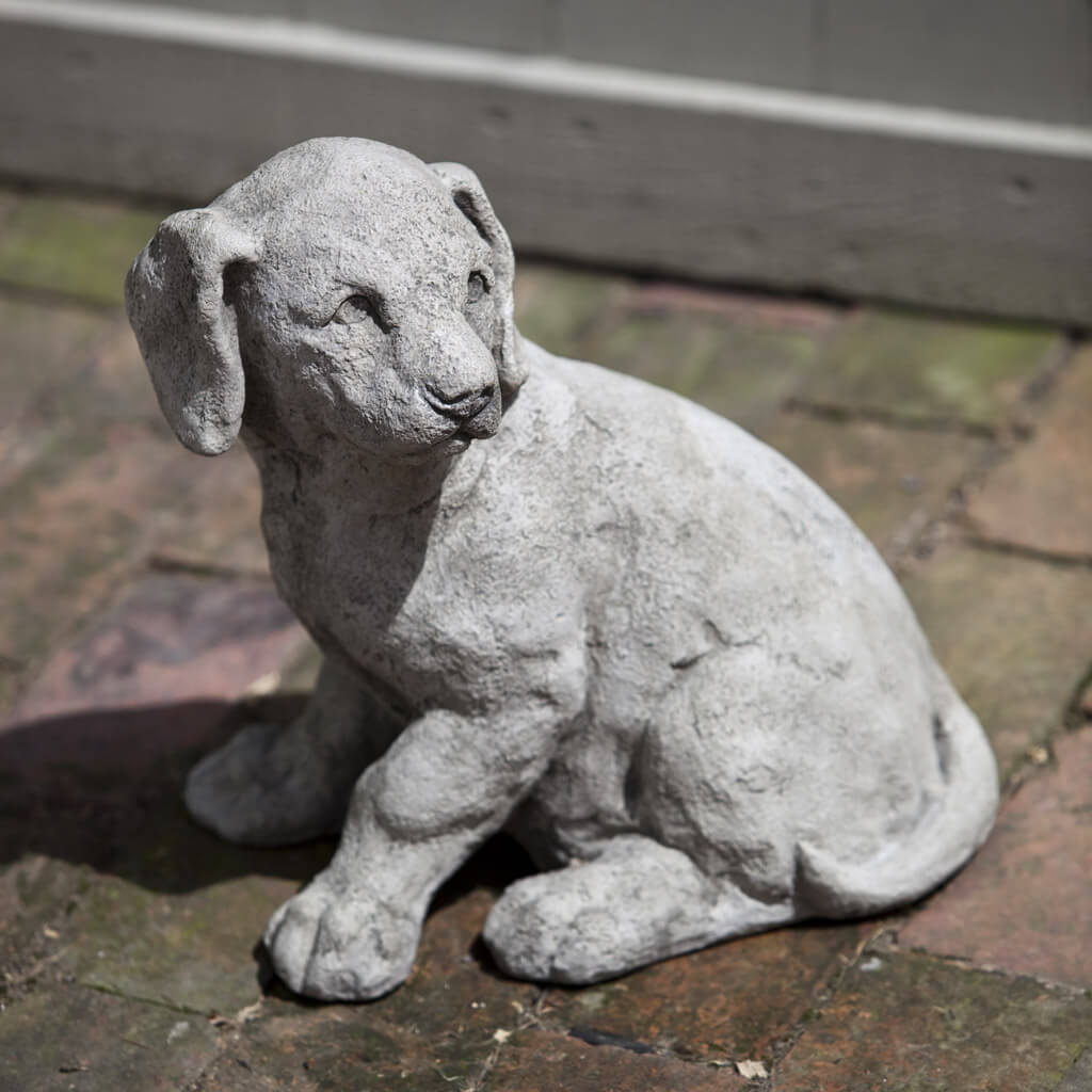 Campania International Lab Pup Dog Statue | Garden-Fountains