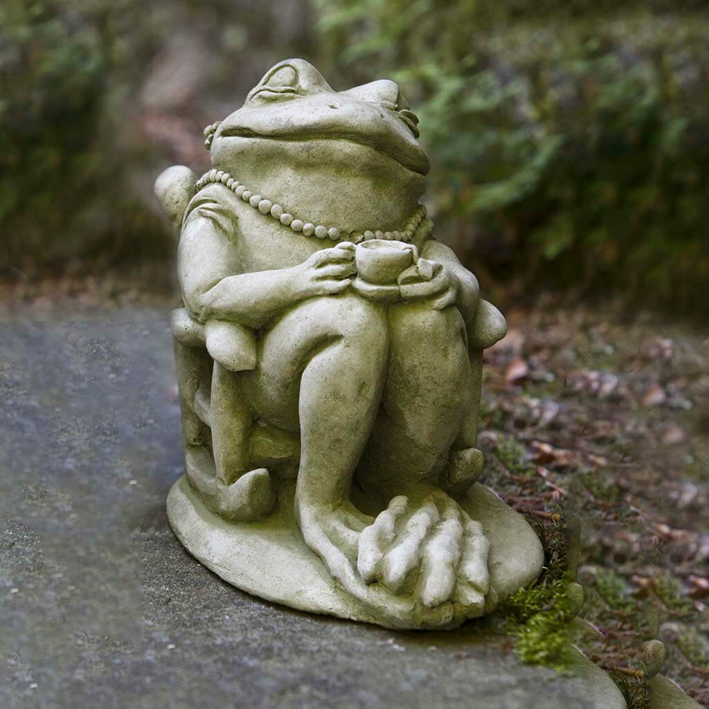 Campania International Tea Frog Statue | Garden-Fountains