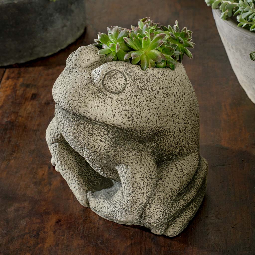 Stone Frog Planter – Garden-Fountains
